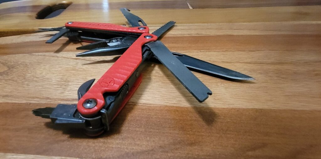 Leatherman Charge+ G10 – RED – Modified – Blued - UsedMultiTool.com